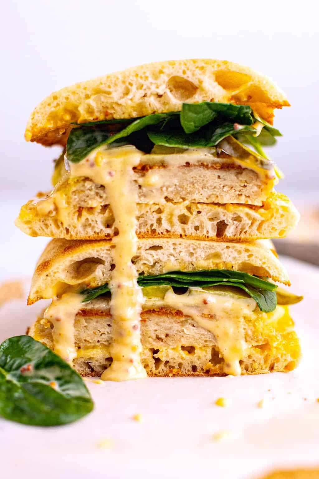 Chicken Patty Sandwich With Honey Mustard Sauce