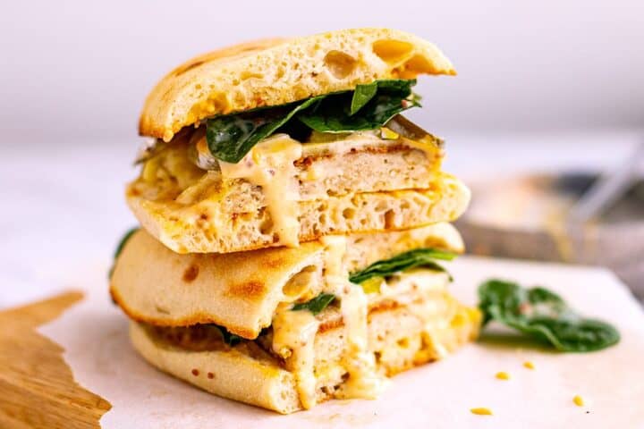 Chicken Patty Sandwich With Honey Mustard Sauce